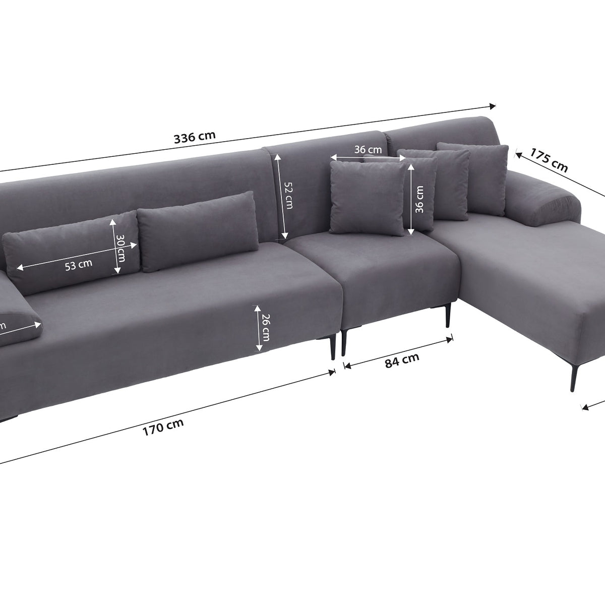 Arden L-Shape Fabric Sofa – AF Home