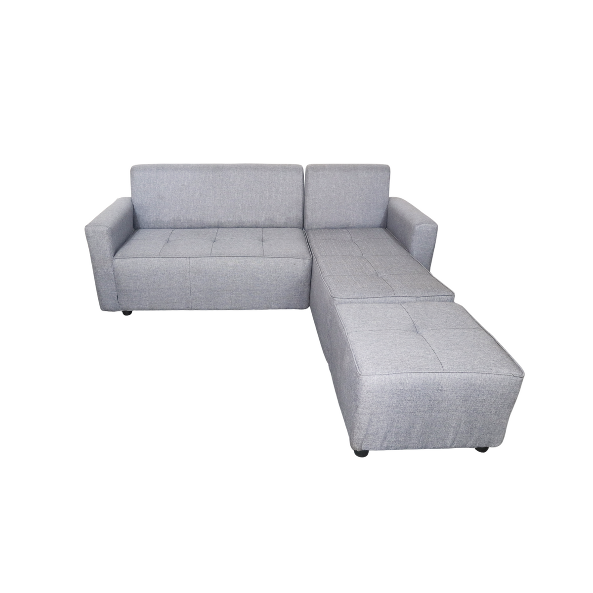 CONNER L-Shape Fabric Sofa with Ottoman | AF Home