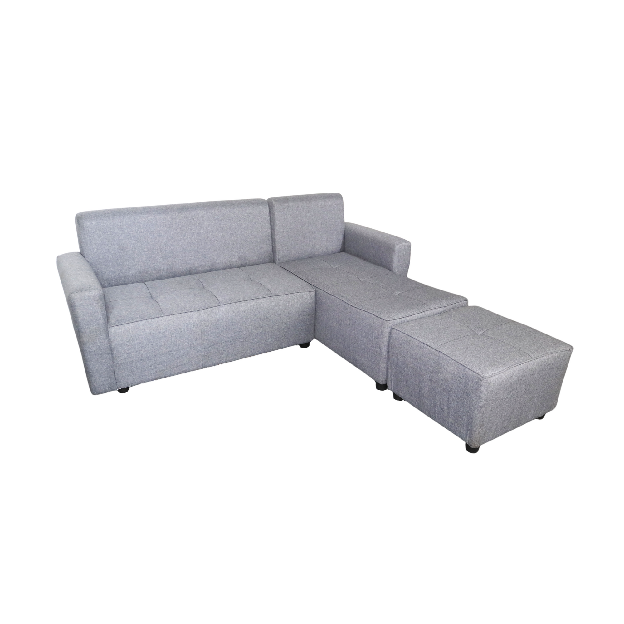 CONNER L-Shape Fabric Sofa with Ottoman | AF Home