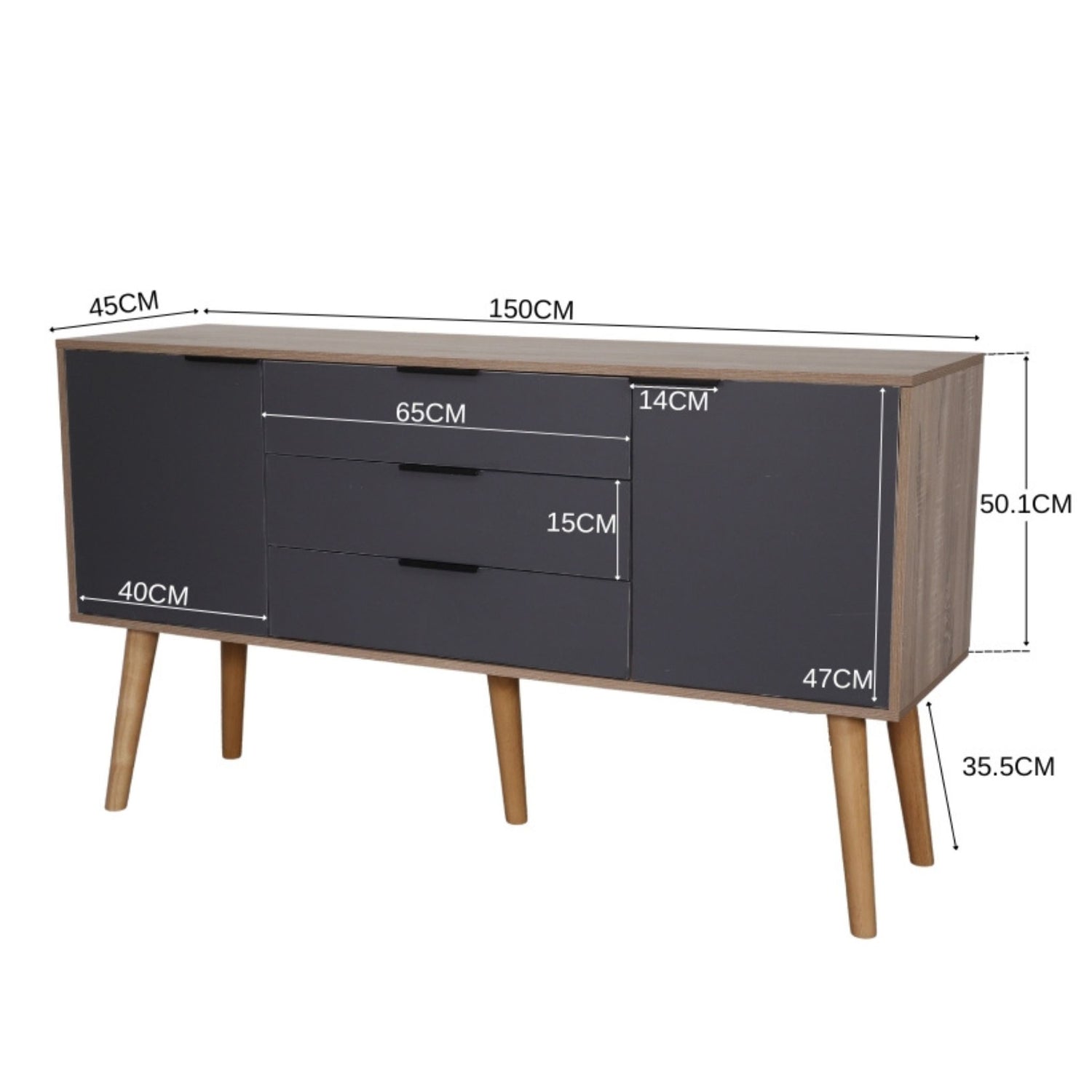 COOPER 3-Drawer, 2-Door TV Rack – AF Home