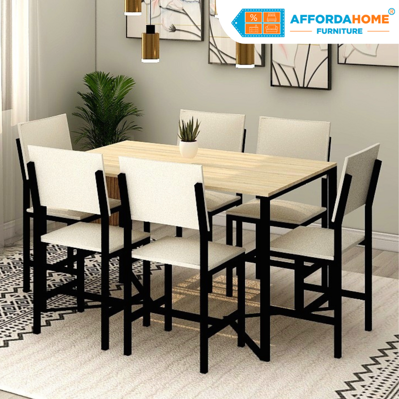 CROSS Dining Set 6 Seater – AF Home