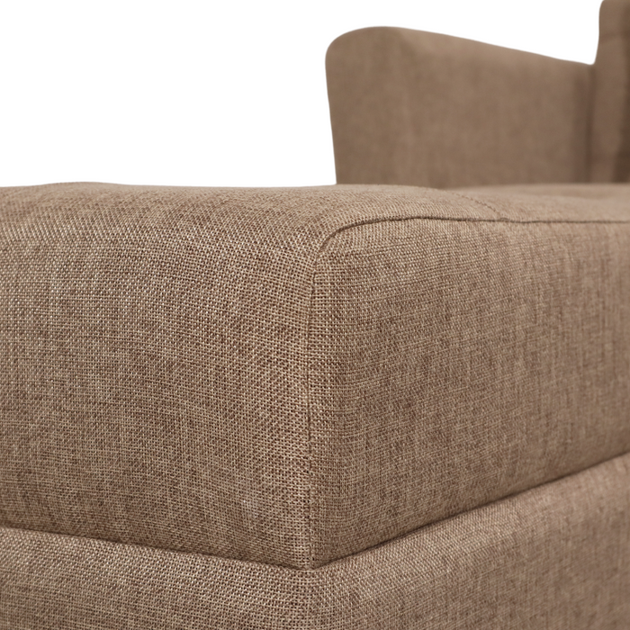 MELO Mini L-Shape Fabric Sofa with Ottoman | AF Home