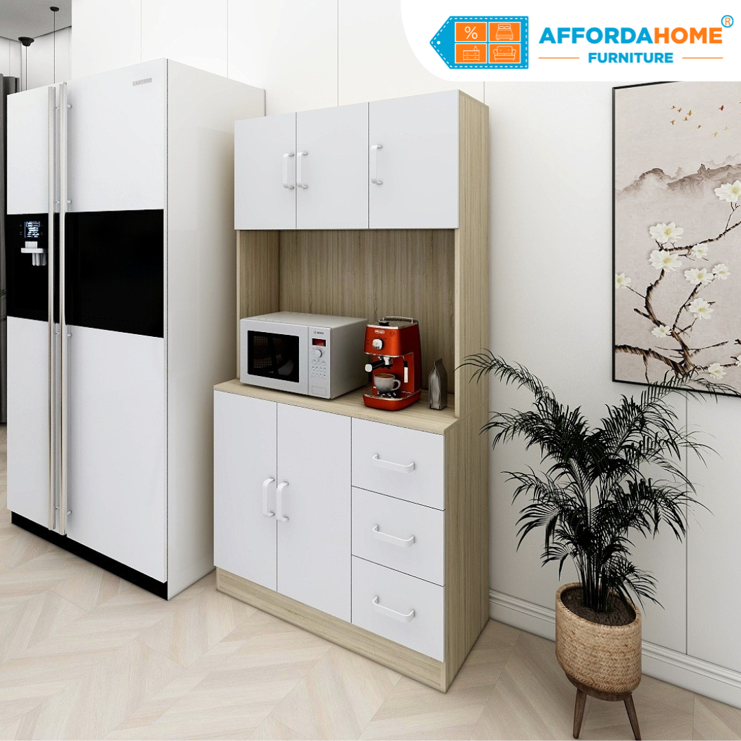 MERCY Kitchen Tall Cabinet ( 5 Door 3 Drawer ) – AF Home