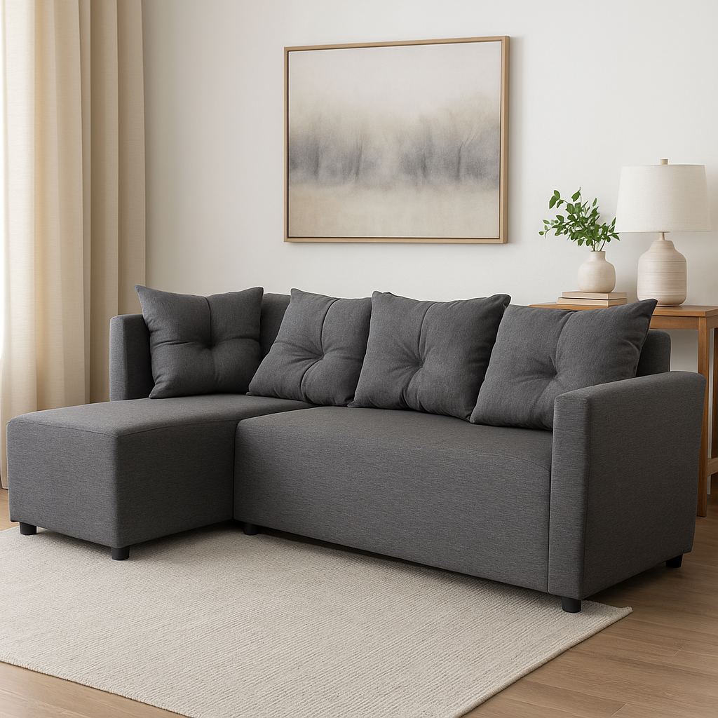 SARAH Corner L-Shape Fabric Sofa – AF Home